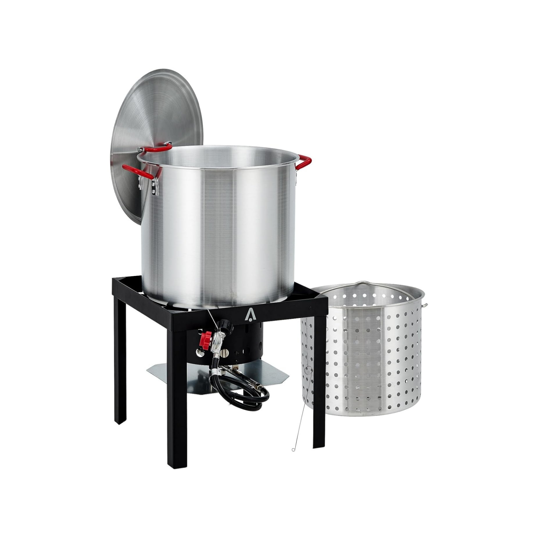 80Qt Seafood Boil Pot,11,0000 BTU Aluminum Outdoor Seafood Boil Kit ...