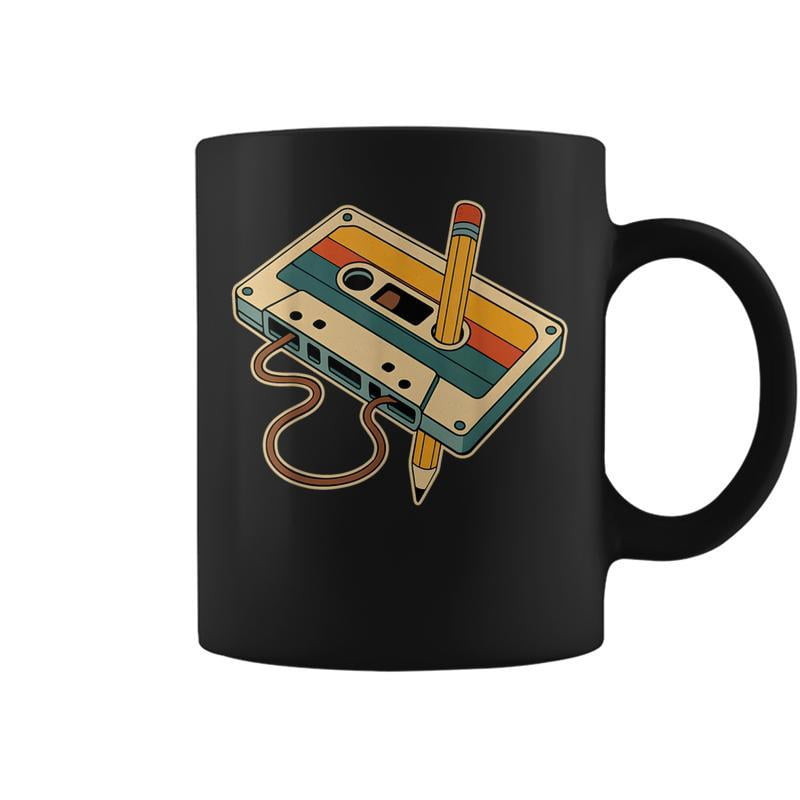 80S 90S Retro Party Costume Nostalgia Cassette Tape Pencil Coffee Mugs ...
