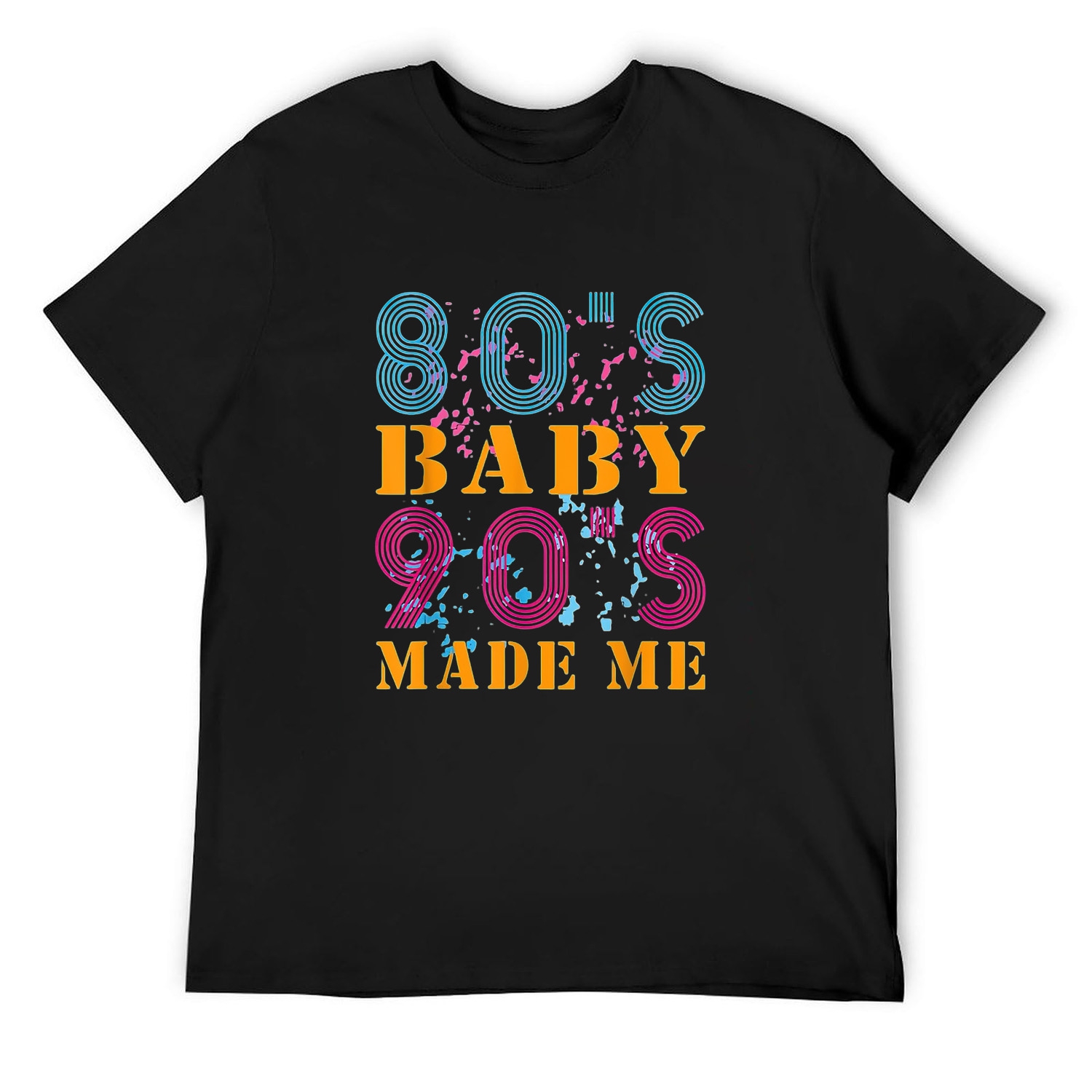 80S BABY 90S MADE ME RETRO VINTAGE T-SHIRT SHIRT T-Shirt Black Small - Walmart.com