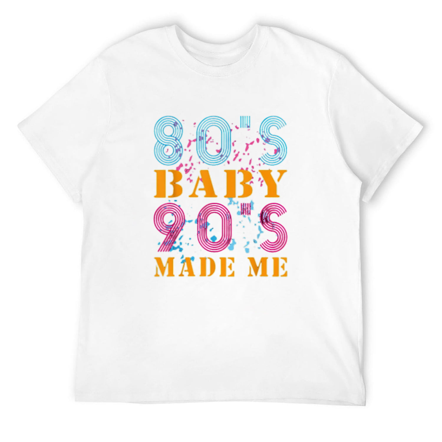 80S BABY 90S MADE ME RETRO VINTAGE T-SHIRT SHIRT T-Shirt White 2X-Large - Walmart.com