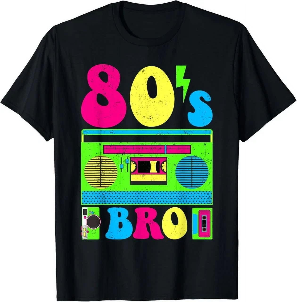 80S Bro 1980S Fashion 80 Theme Party Outfit Eighties Costume T-Shirt ...