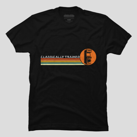 80S Video Game Vintage Retro Arcade Classically Trained with a Gaming T ...