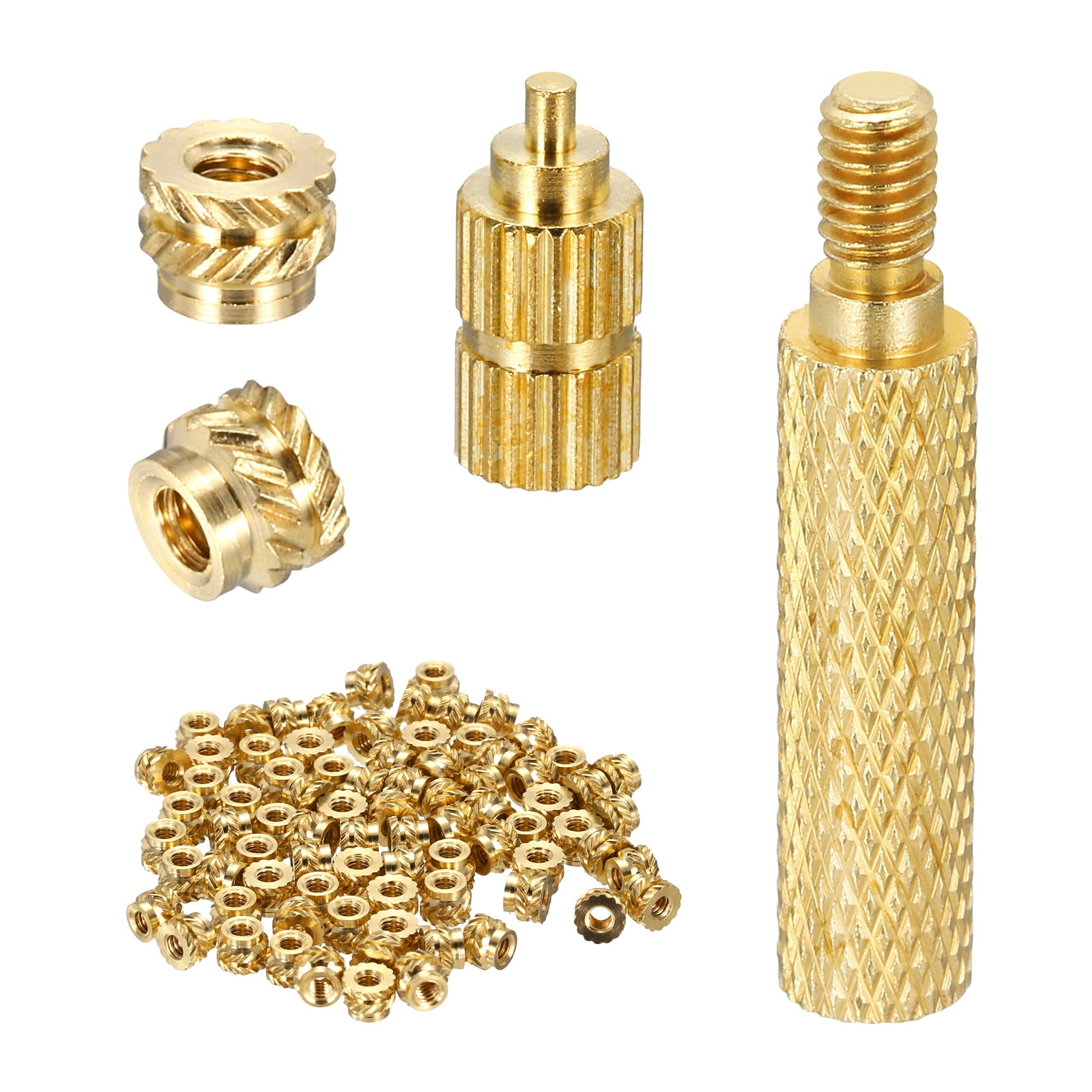 80Set M2 Heat Threaded Inserts 3mm OD, 3mm Height, Brass Nut - Walmart.com