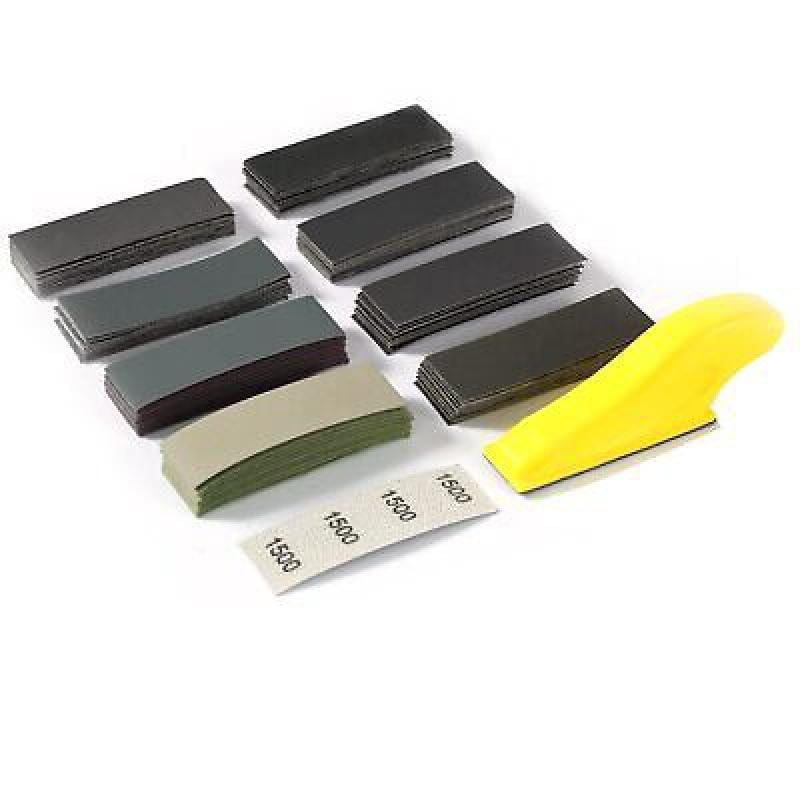 80Sheets Micro Detail Sander Paper Kit,3.5”x 1”Hand Sanding Block for ...