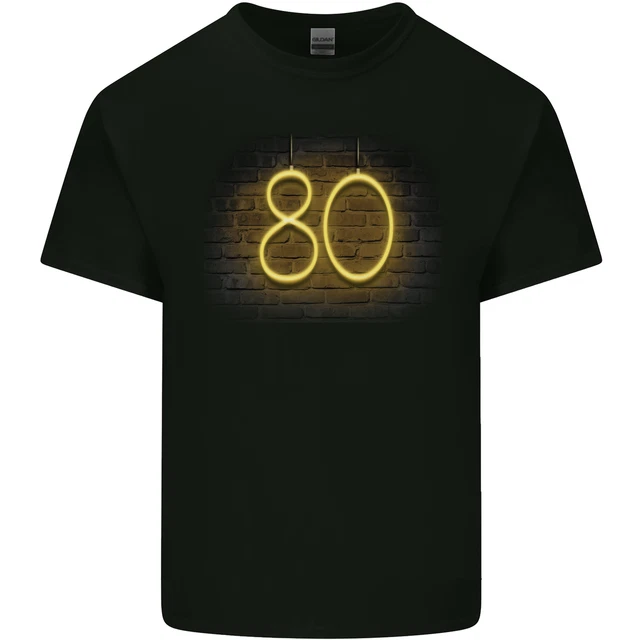 80Th Birthday Neon Lights 80 Year Old Mens Womens T-Shirt - Walmart.com