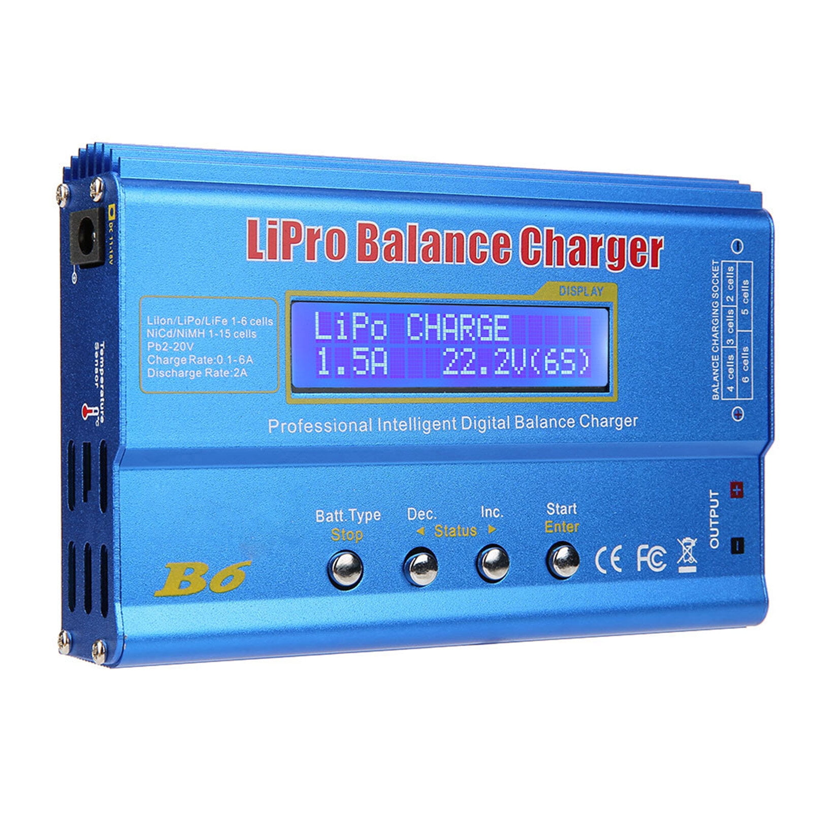 80W 6A Lipo Battery Balance Charger Discharger for LiPo，Li-ion，Li-Fe ...