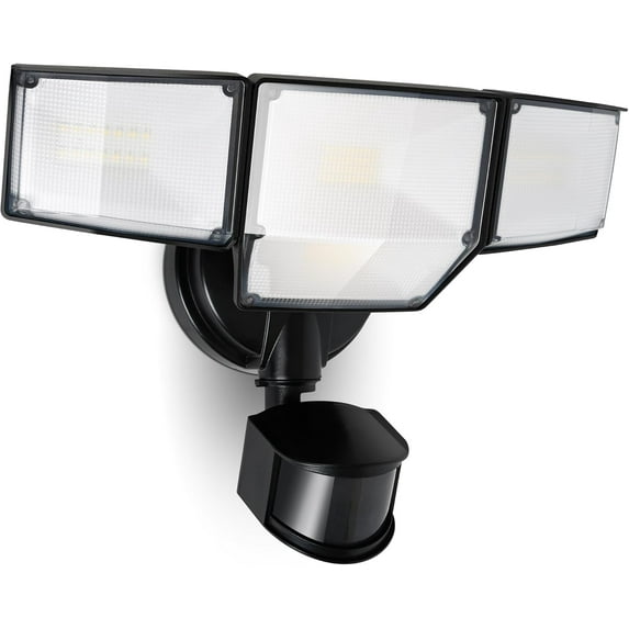 80W 9000LM LED Security Light Hardwire Motion Sensor Outdoor Lights, 4 ...