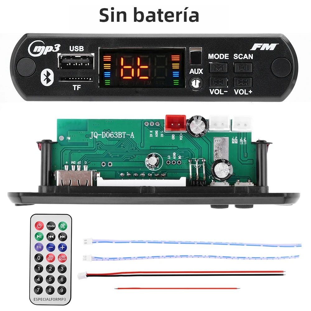 80W Bluetooth Amplifier MP3 WAV DIY TF Card Decoder with USB FM and BT ...