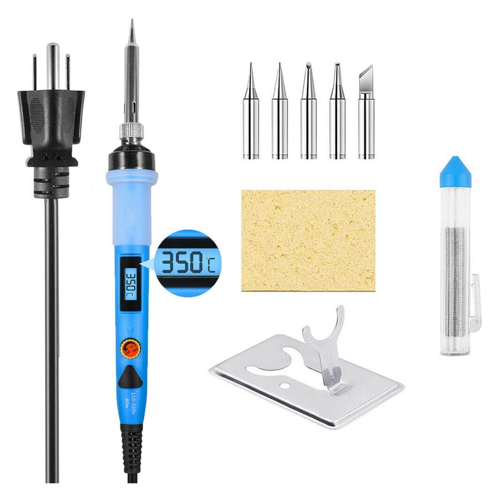 80W Digital Soldering Iron Adjustable Temperature Electric Solder Iron ...