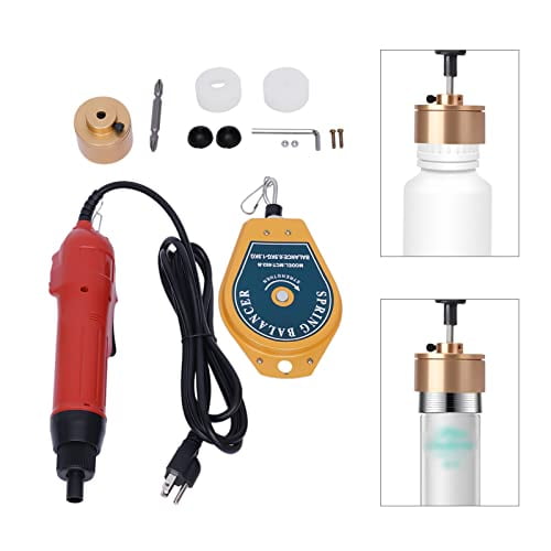 80W Electric Bottle Capping Machine 4-66lbs Torque Bottle Capping Tool ...