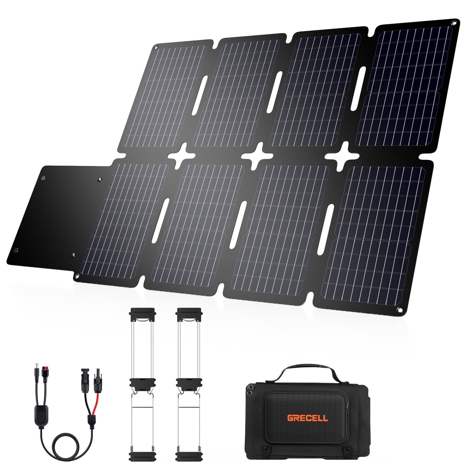 80W Foldable Solar Panel, Portable Waterproof Outdoor Solar Charger ...