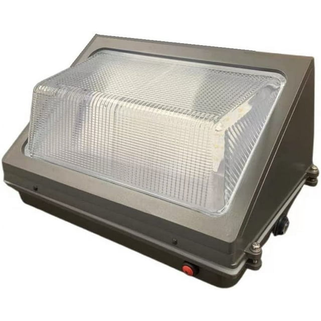 80W LED Non Cut Off Wall Pack Light CCT (3k/4k/5k) and Wattage Selectable, with Emergency ...
