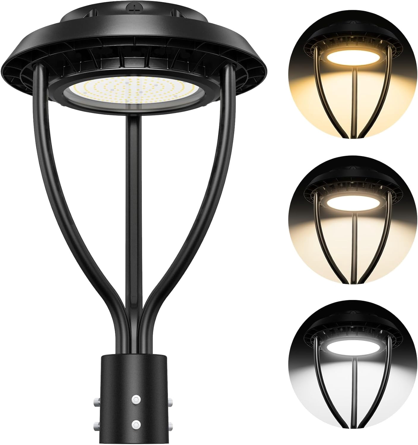 80W LED Post Top Light with Photocell, 11200Lm 3000K/4000K/5000K ...