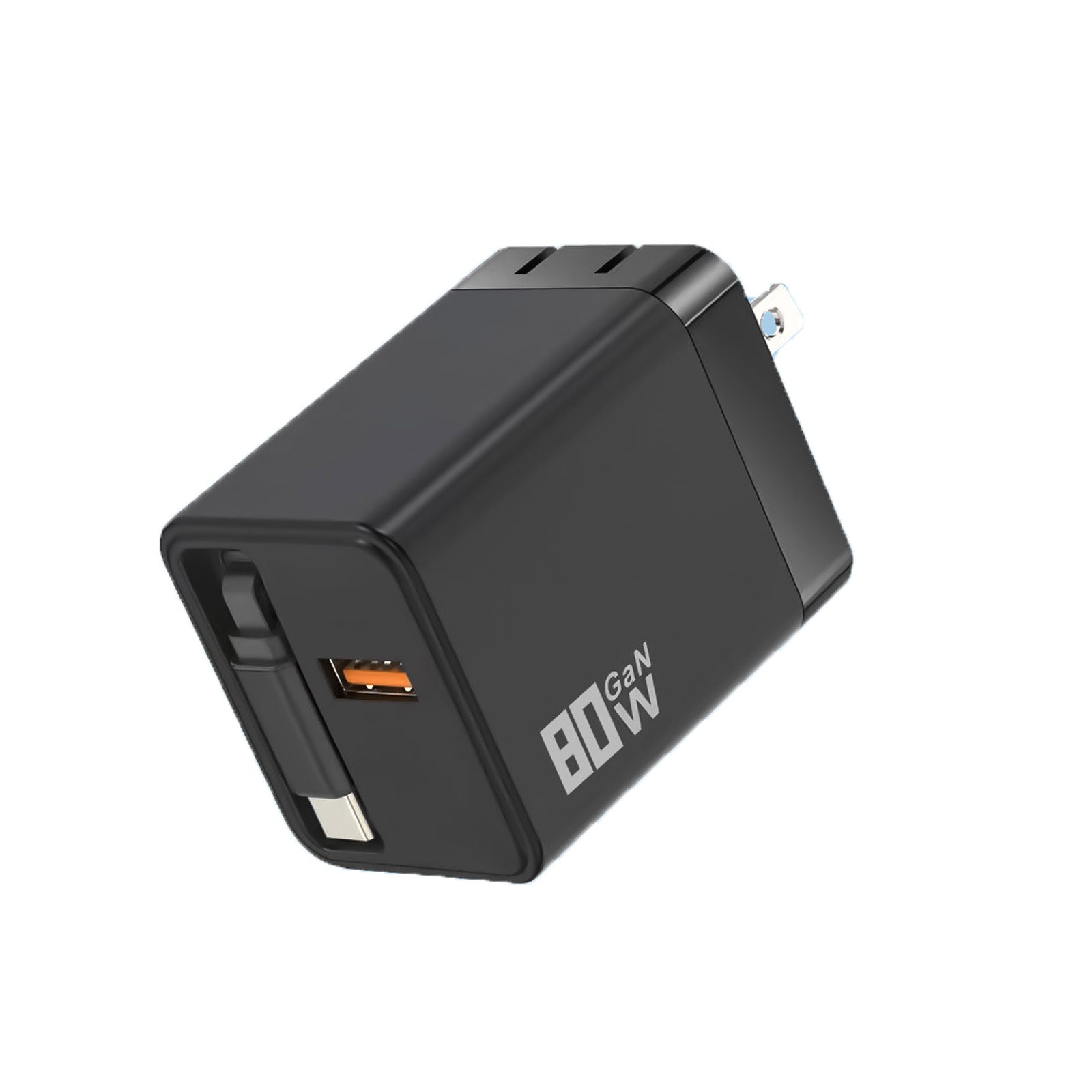 80W Max Charging Wall Plug with Retractable and Scalable Module for ...