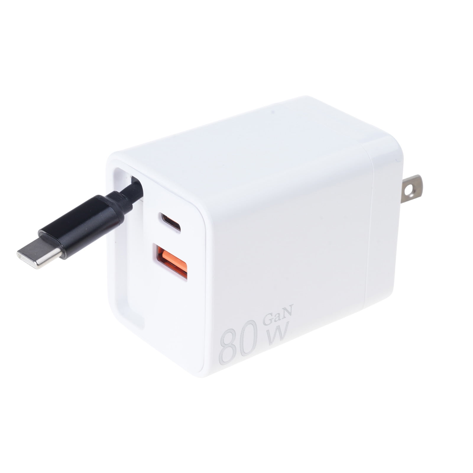 80W PD80W Fast Charging Retractable USB C Cord 2 Port Charging Foldable ...