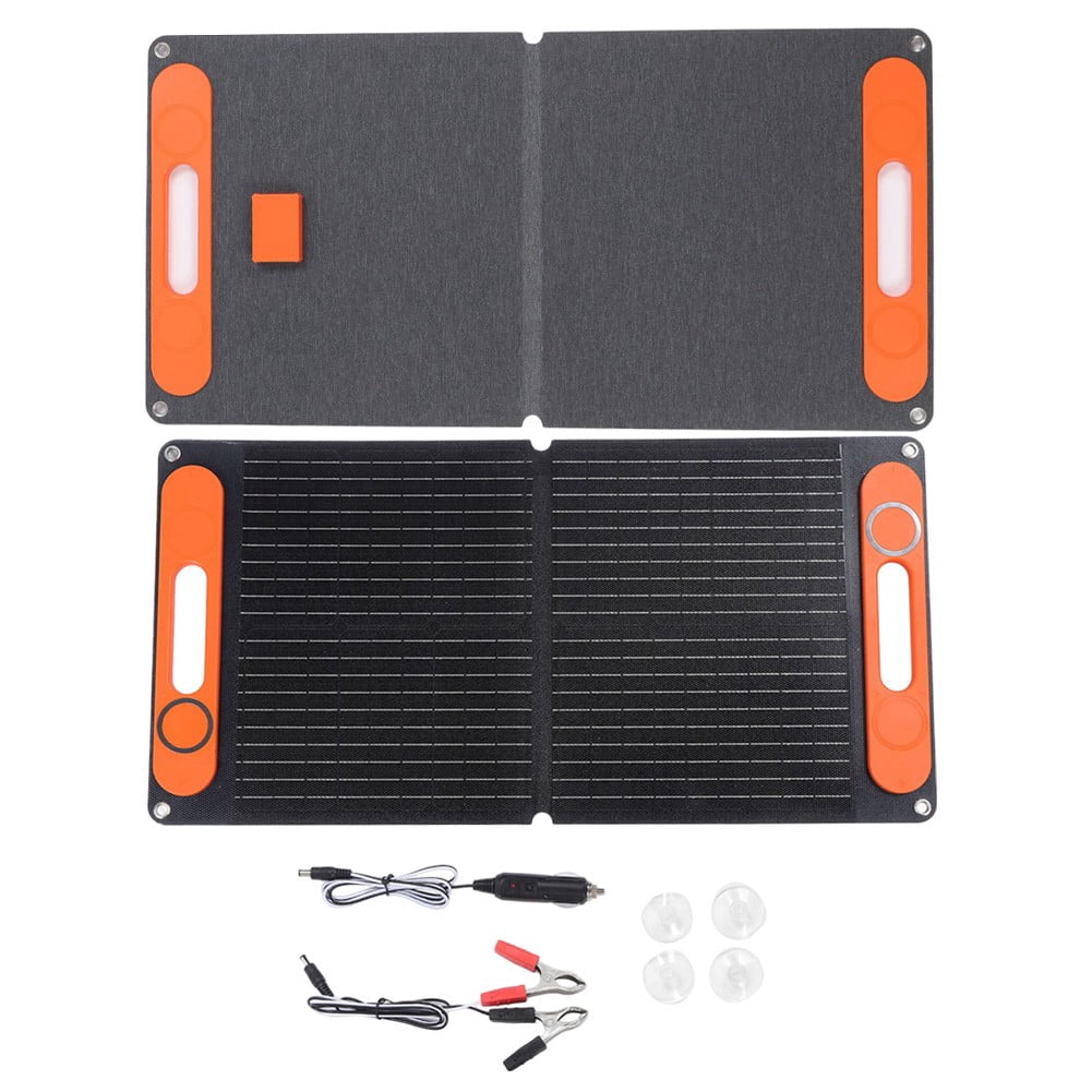 80W Portable Folding Solar Panel Dual Usb 12Vdc Charging Panel With ...