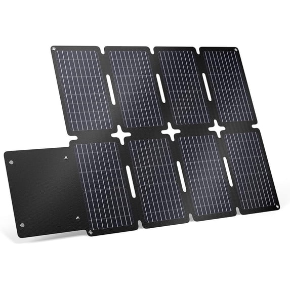 80W Portable Solar Panel, Foldable Solar Panel QC3.0 -A &Type-C Port,23 ...
