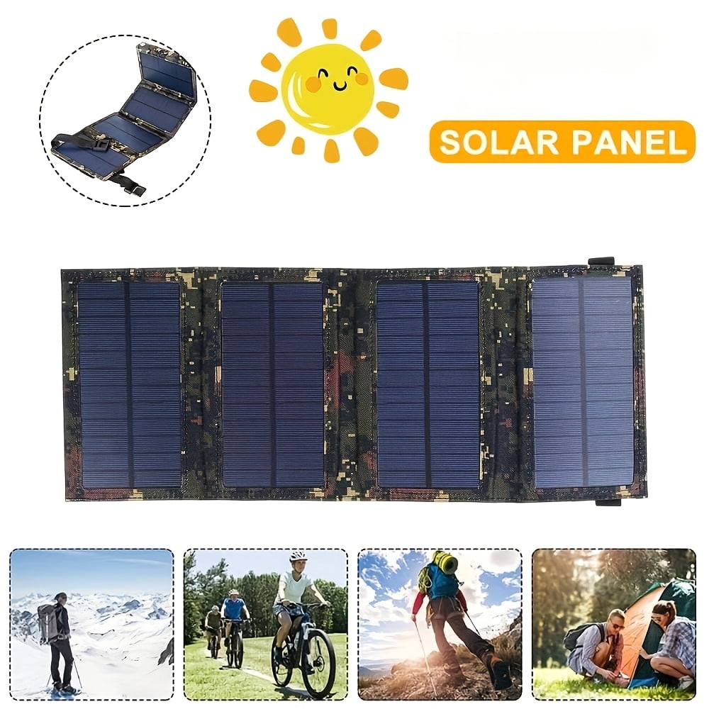 80W Solar Panel Charger with USB Folding Design, Portable Phone Charger ...