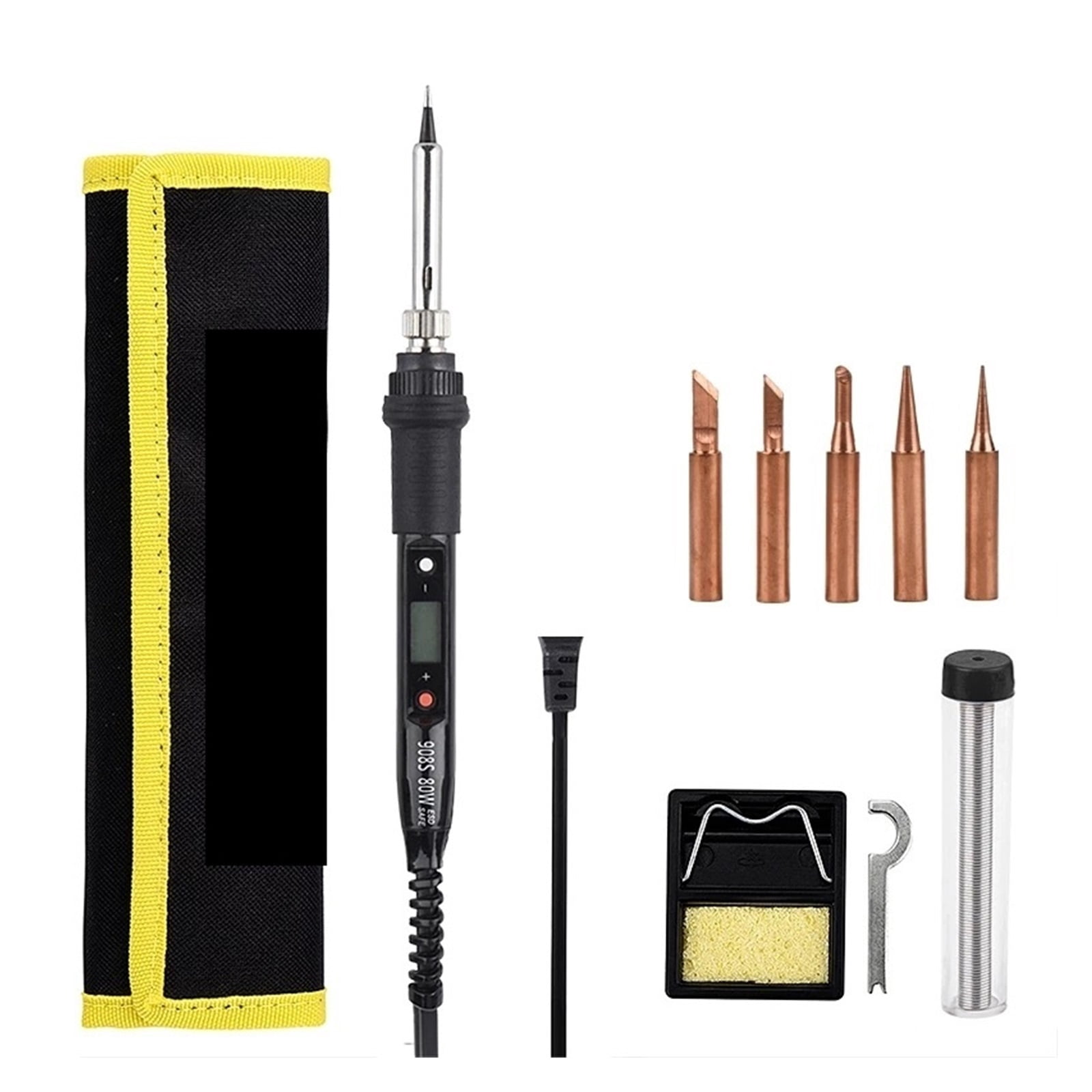 80W Soldering iron kit Adjustable temperature LCD solder welding tools ...