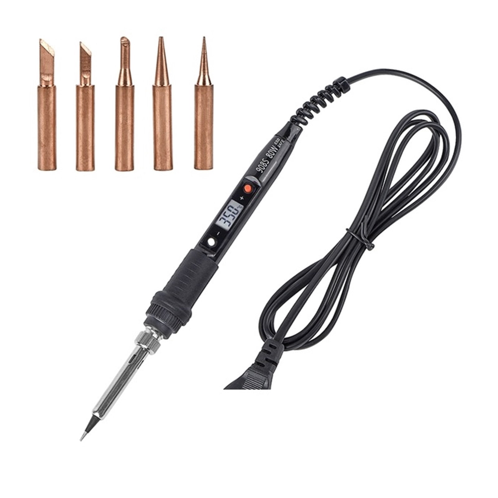80W Soldering iron kit Adjustable temperature LCD solder welding tools ...