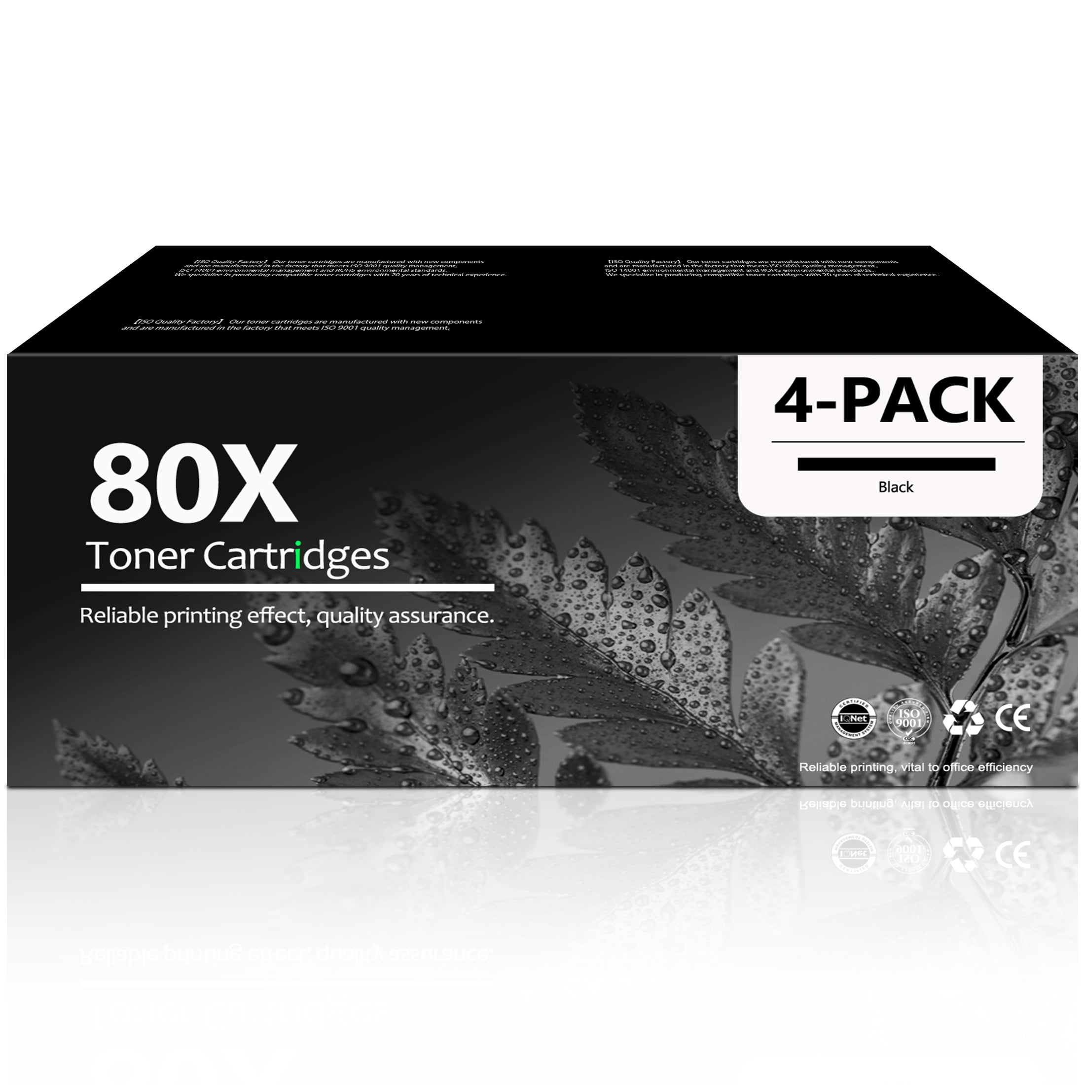 80X Toner Cartridge 4-Pack Compatible for HP 80X 80A Toner Cartridge ...