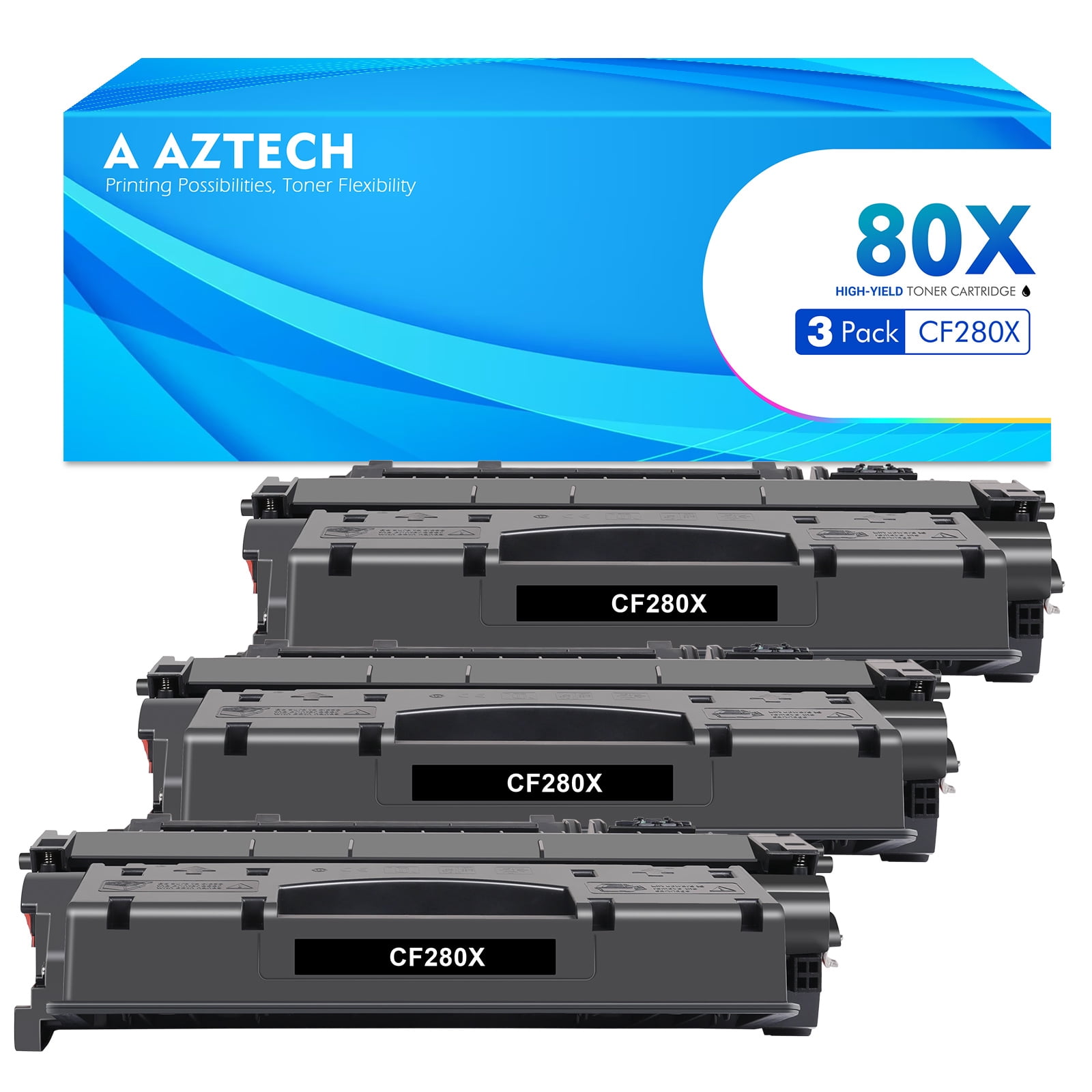 80X Toner Cartridge Compatible for HP 80X CF280X 80A CF280A Pro 400 ...