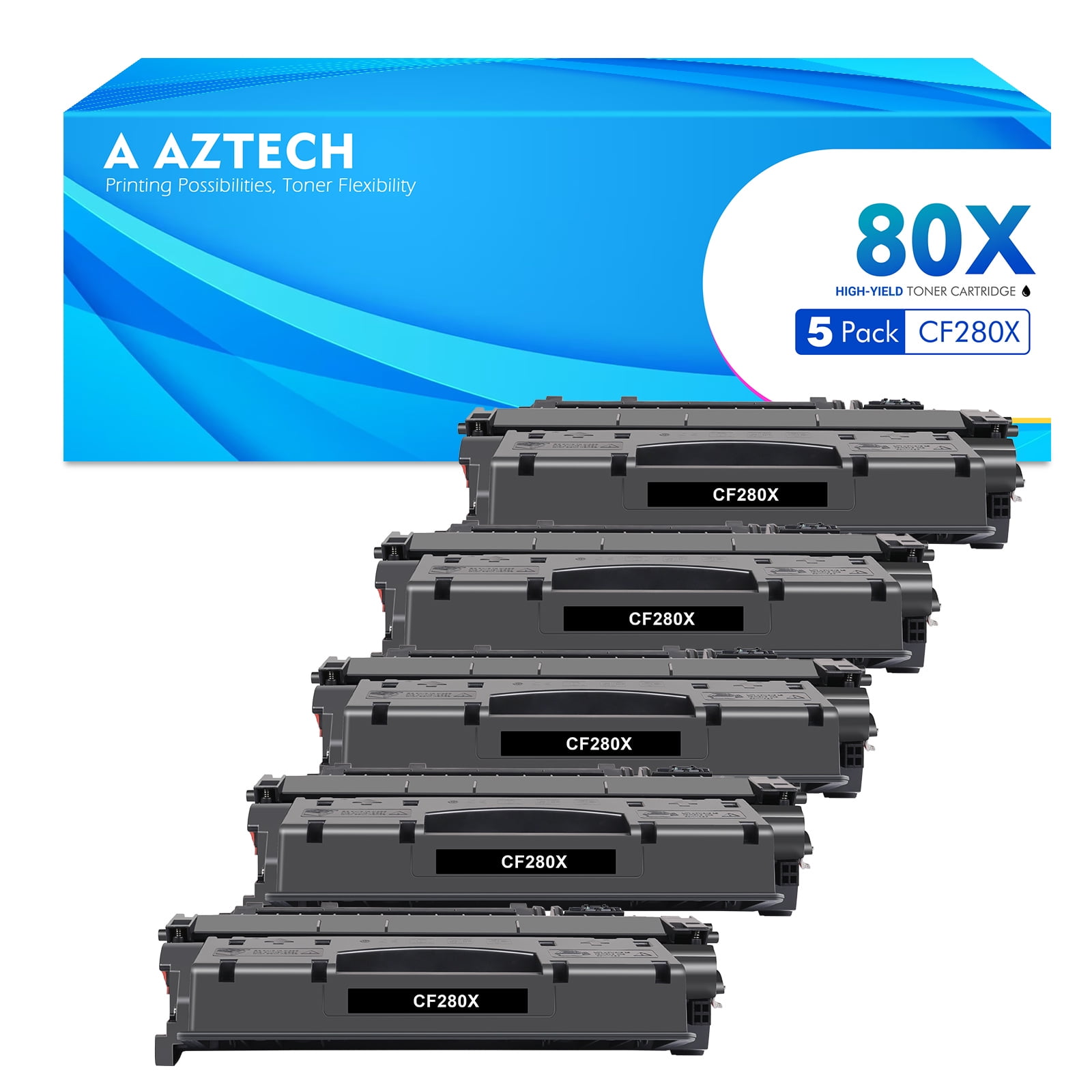 80X Toner Cartridge Compatible for HP 80X CF280X 80A CF280A Pro 400 ...