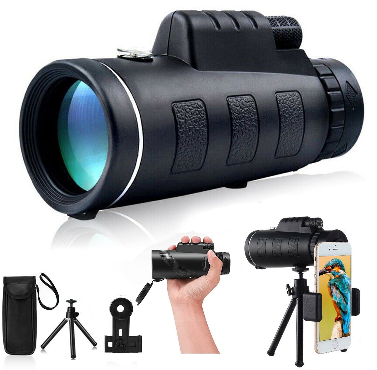 80X100 Monocular-Telescope High Powered Monocular for Adults Monocular ...