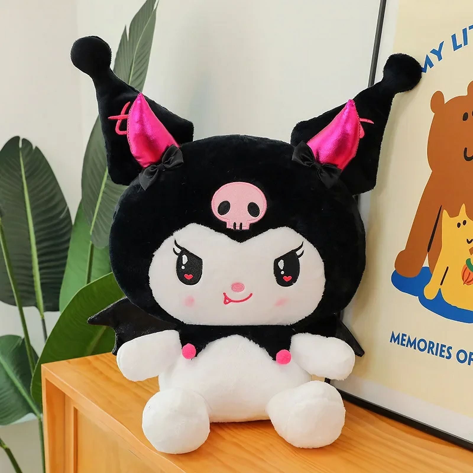 80cm Big Size New Sanrio Demon Kuromi Plush Toy Angel Purple Doll ...