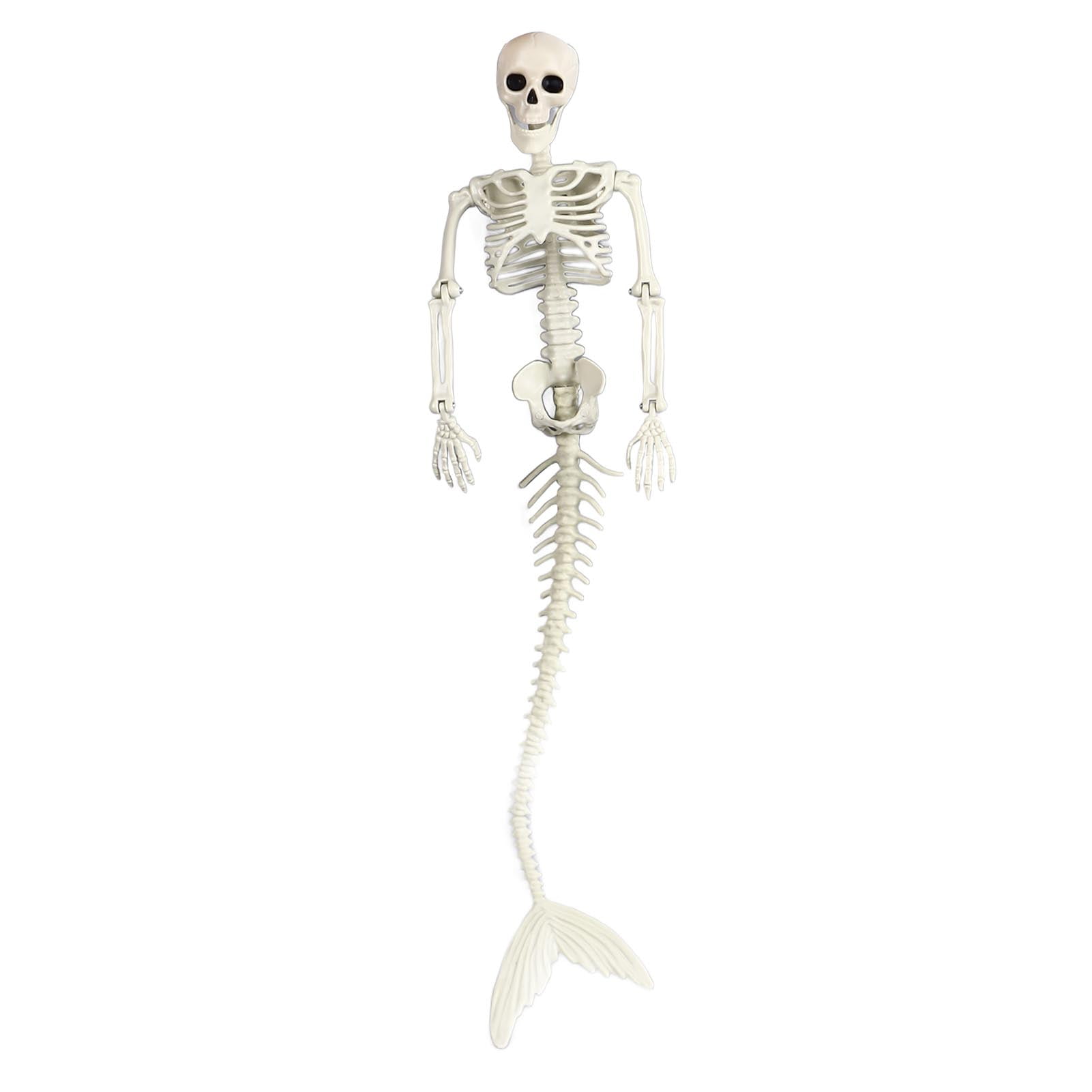 80cm Skeleton Mermaid Halloween Outdoor Decorations Movable Posable ...