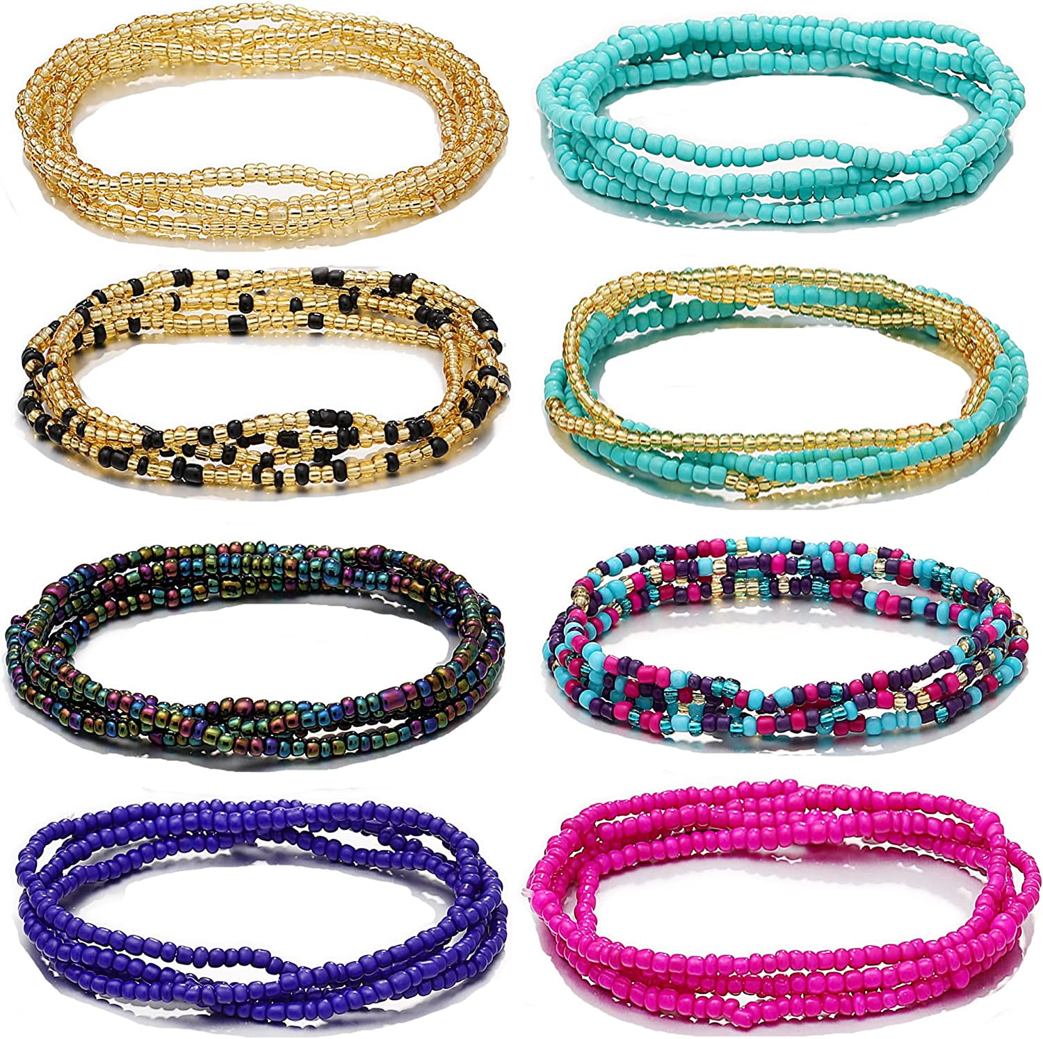 24-50Inch Waist Beads for Women African Waist Beads Plus Size Layered ...