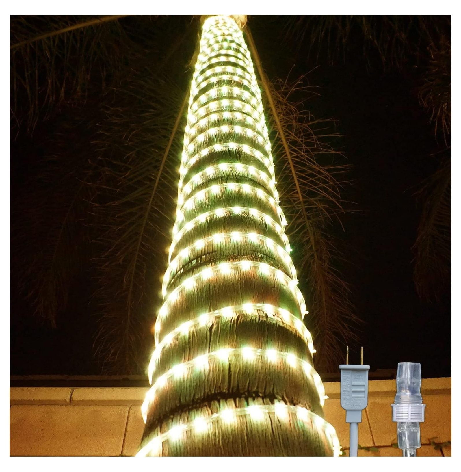 80ft/864 LED Rope Lights for Christmas Theme Colors Party Outdoor Trees ...