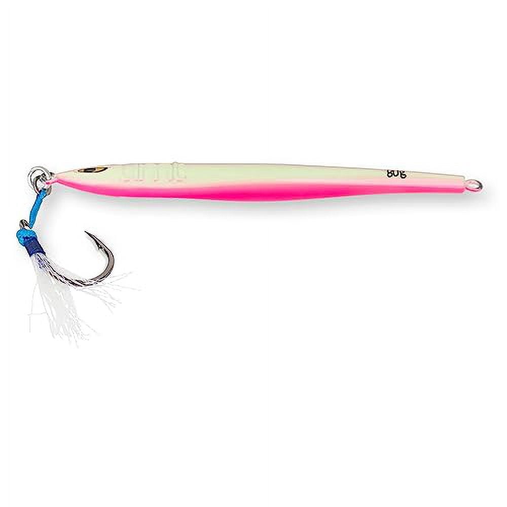 80g Tuna Riser jigs 1, 5, 10 Packs Green/White, Pink Glow - Walmart.com