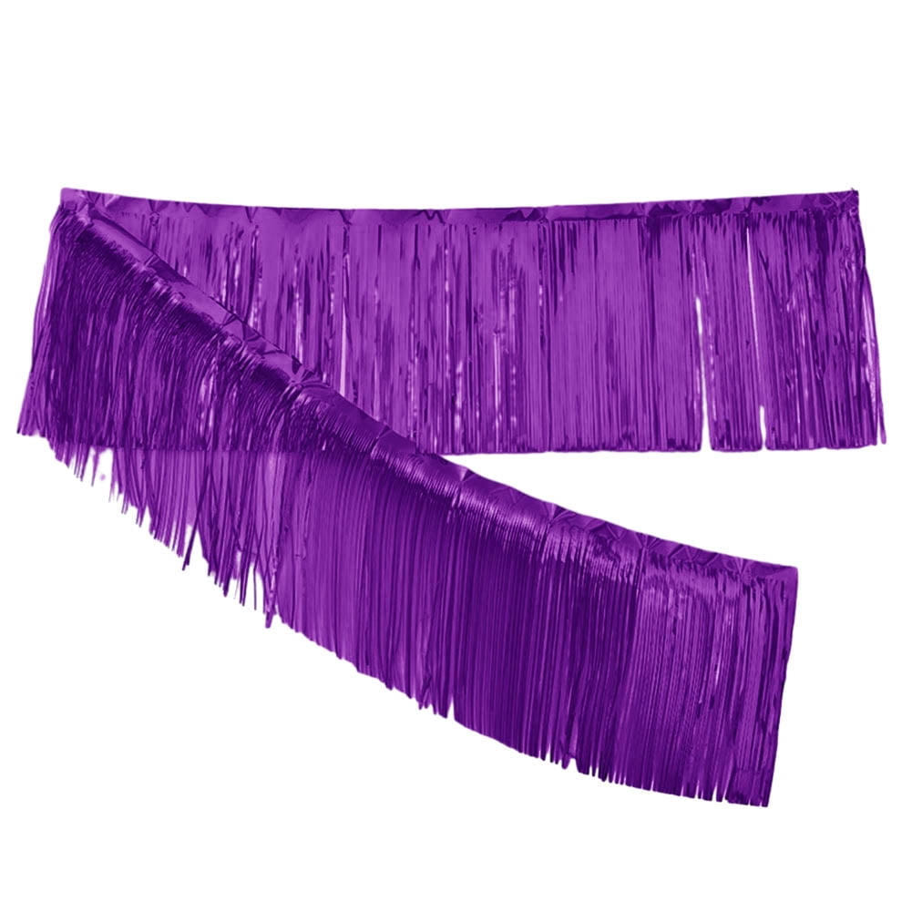 80in by 12 Inch Iridescent White Foil Fringe Garland - Pack of 2 ...