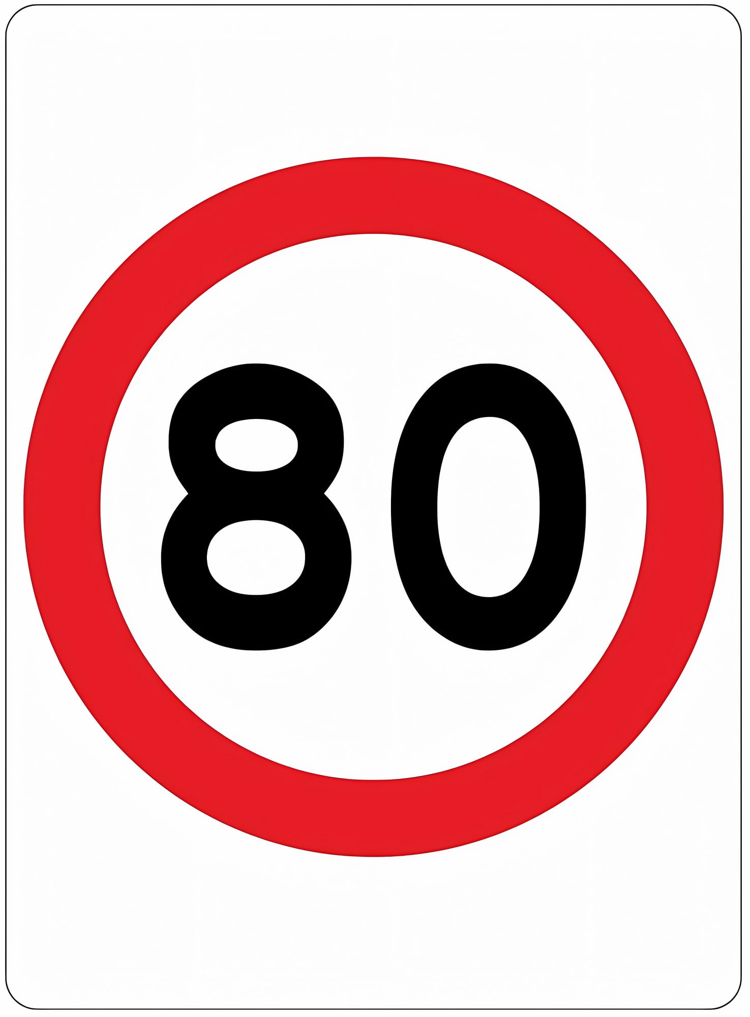 80km Speed Limit Traffic (L8380) Metal Tin Sign - 8"x12" Industrial ...