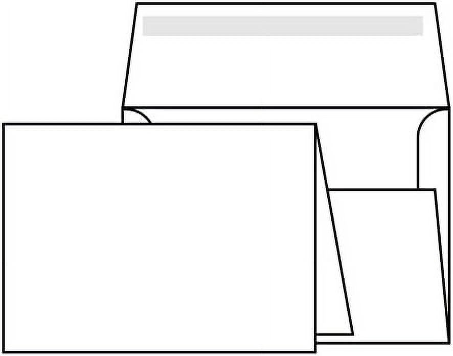 80lb White Half Fold Greeting Cards with Envelopes, Cards Size 5.5 X 8. ...