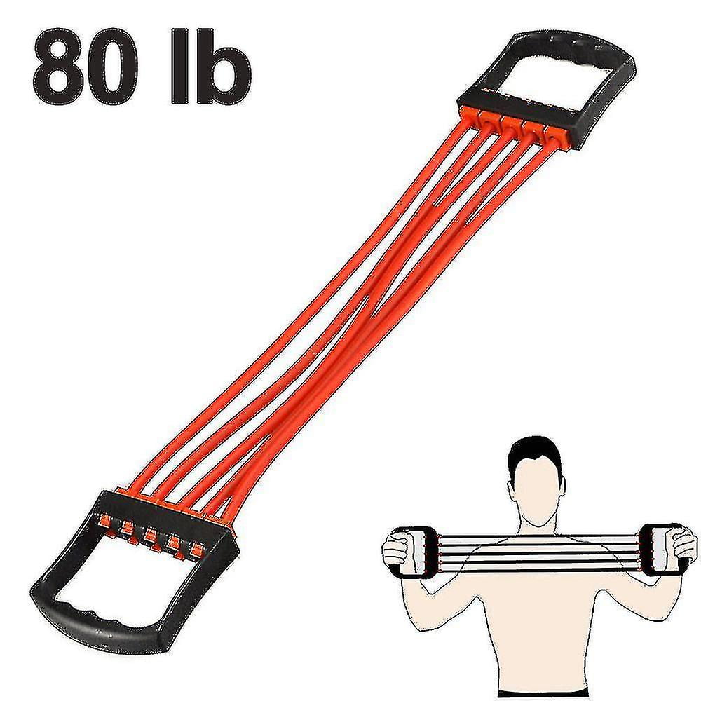 80lbs Adjustable Chest Expander 5 Ropes Exercise System - Walmart.com