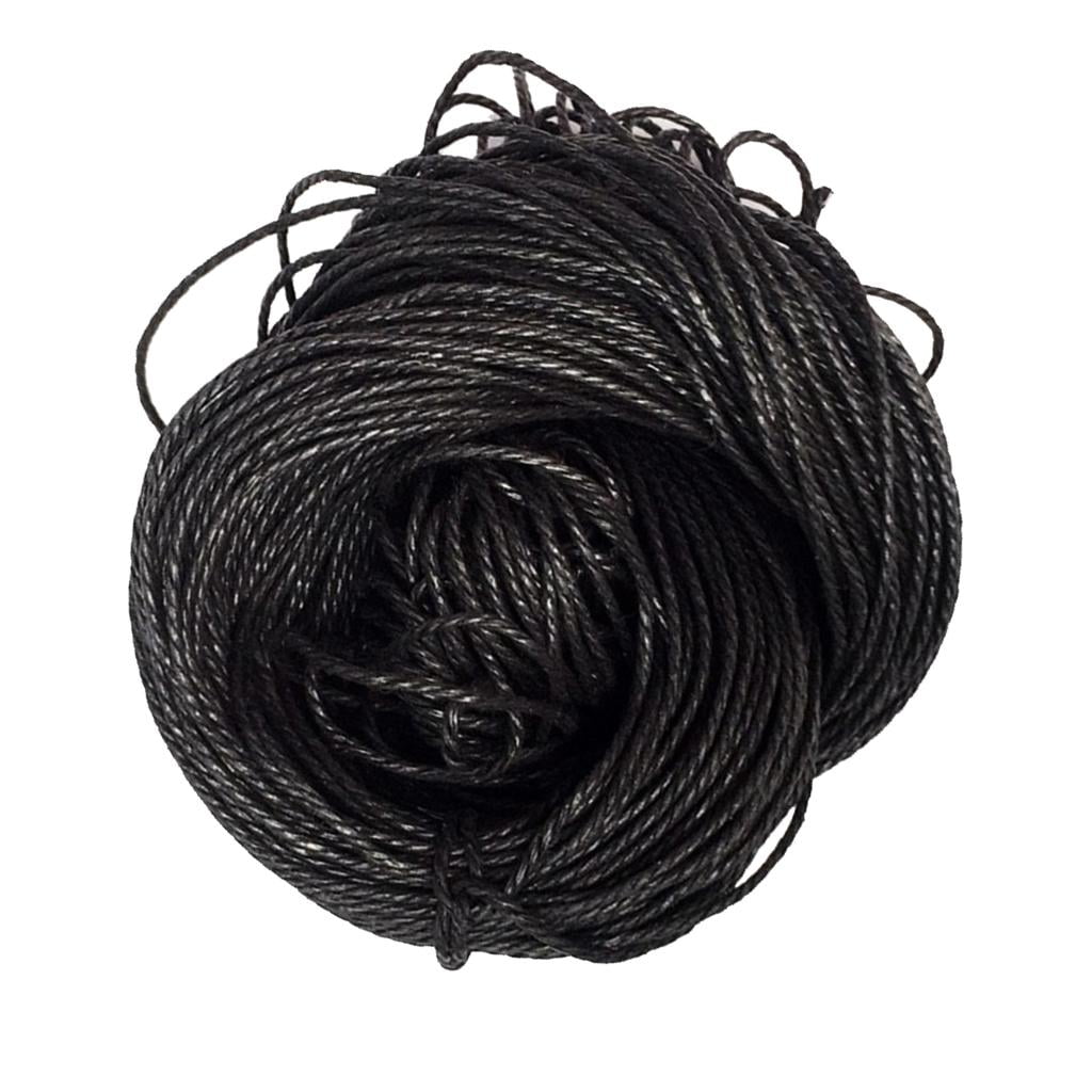 80m 1.5mm Waxed Cotton Bundle Cord String Jewelry Making Black ...