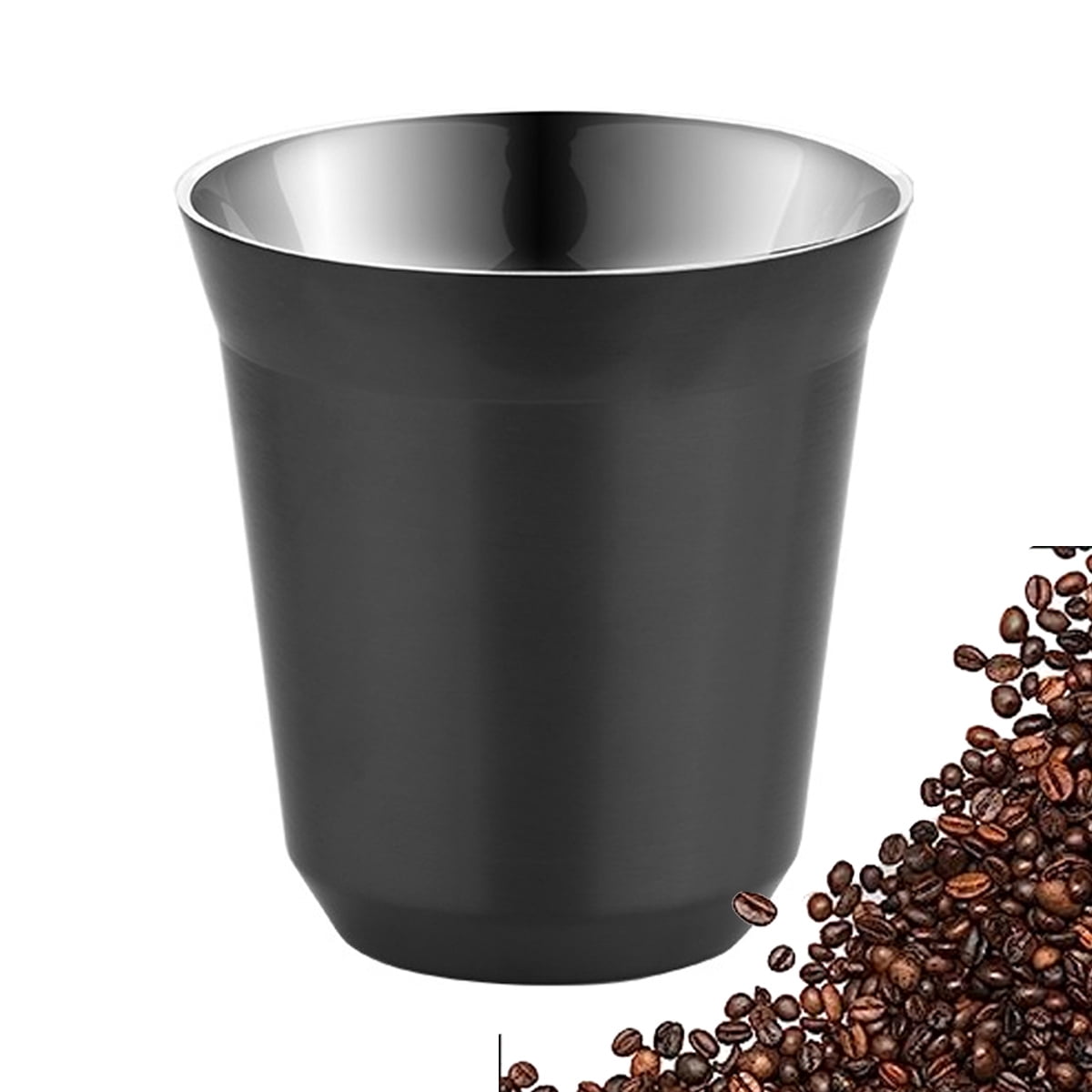 80mL (2.7 Ounce) Stainless Steel Espresso Cups - Double Wall Insulated ...