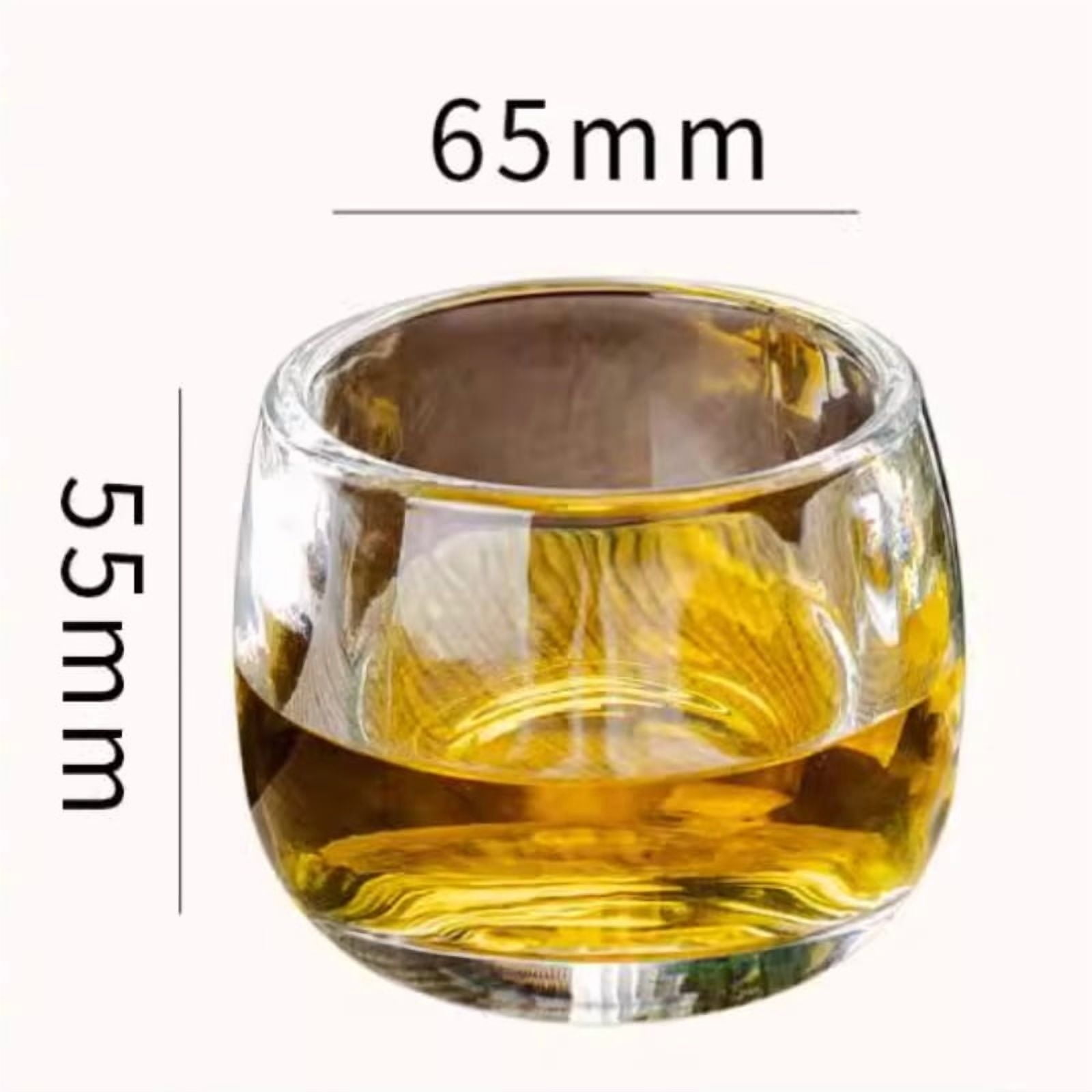 80ml Crystal Glass Tea Cup Thickened Wine Cup Transparent Master Cup ...