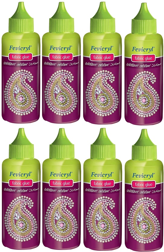 80ml Fevicryl Fabric Glue for Making Lippan Sticking Beads,Ribbon ...
