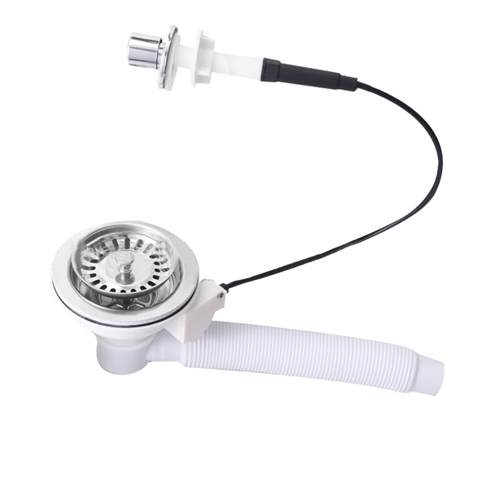 80mm Balcony Excenter Waste Fitting Basket Valve Cable Connection ...