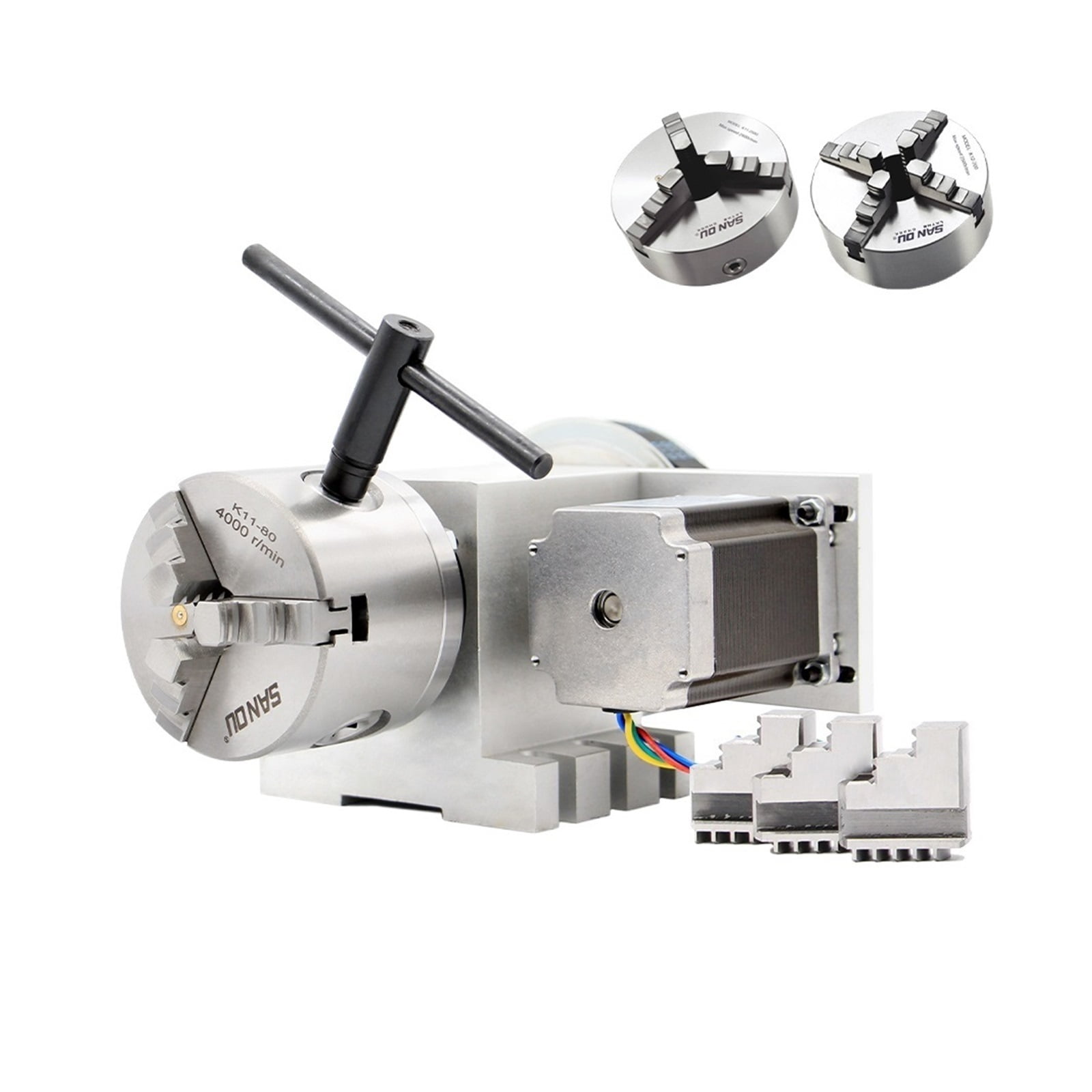 80mm CNC 4th Axis CNC Dividing Head/Rotation Axis/A Axis Kit For Mini ...