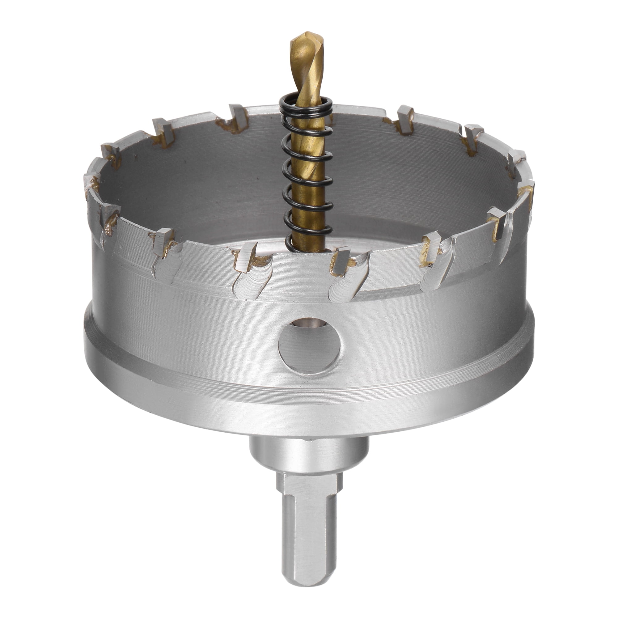 80mm Carbide Hole Cutter, Hole Saws for Stainless Steel Metal, Triangular Shank Limit Step, with ...