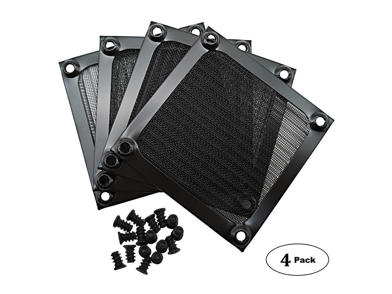 80mm Computer Fan Filter Grills with Screws Aluminum Frame Ultra Fine ...