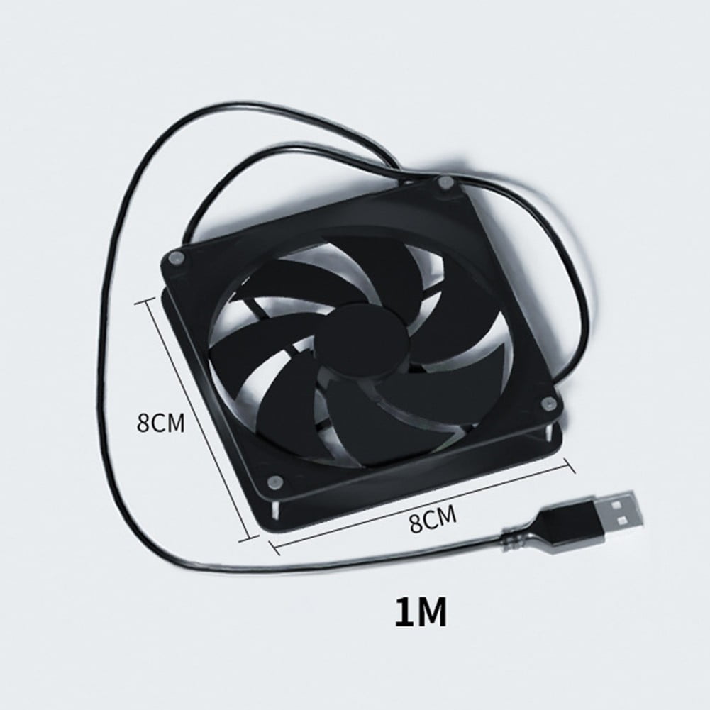 80mm DC 5V USB Router Cooling Fan DIY PC Cooler TV Box Wireless Silent ...