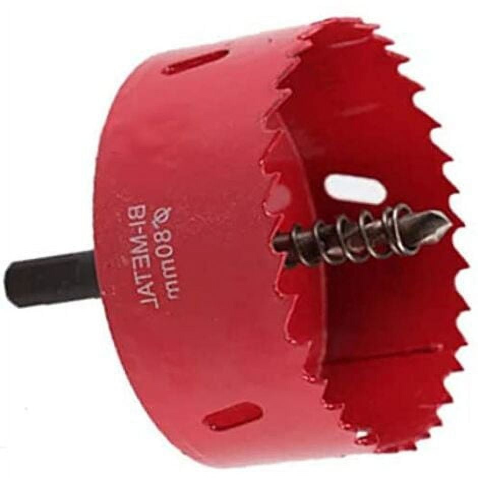 80mm Hole Saw Drill Bit Kit, Heavy Duty M42 HSS Drill Bit Hole Cutter ...