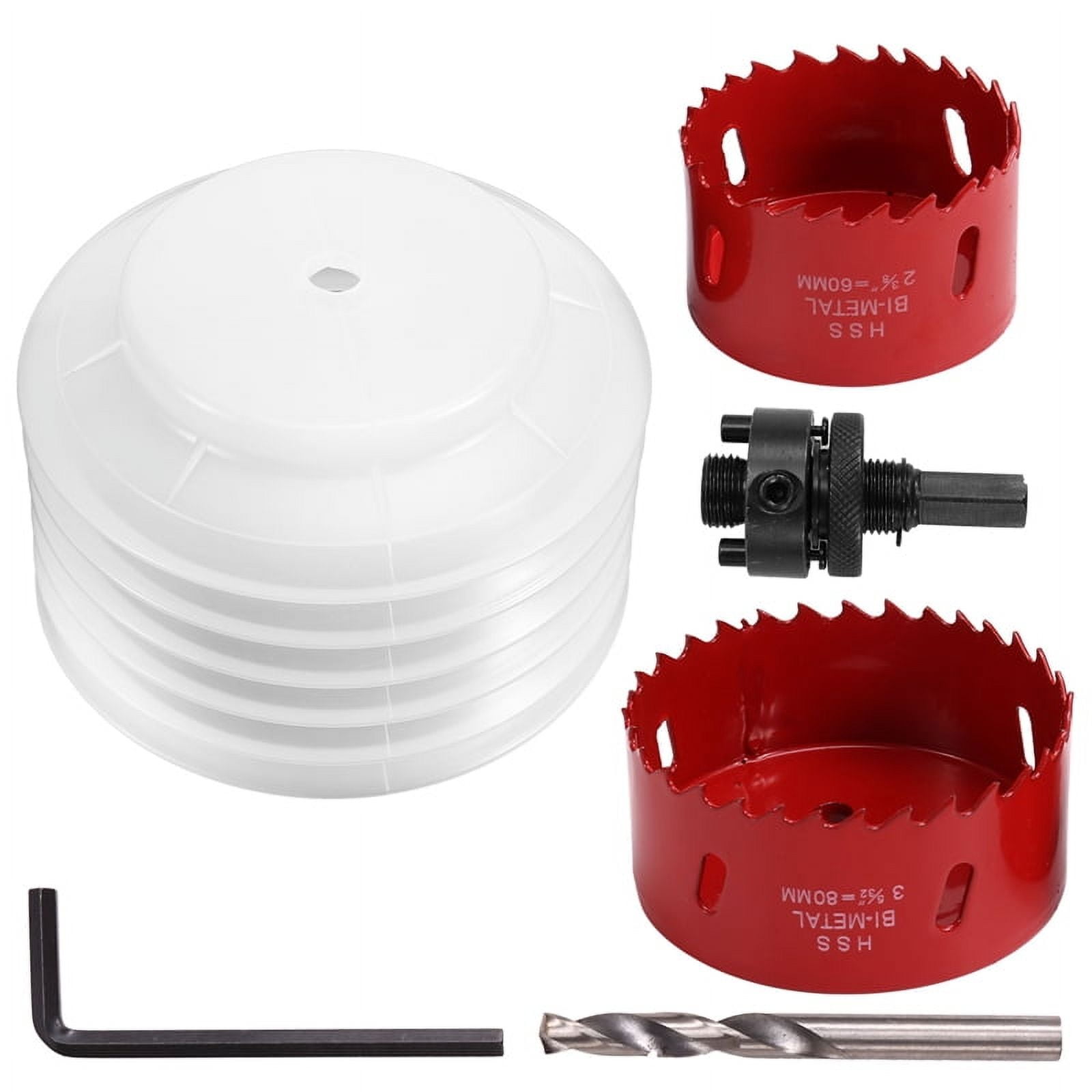 80mm Hole Saw with Dust Bowl for 3 Inch Recessed Light,60mm Hole Saw for 2 Inch Led Recessed ...