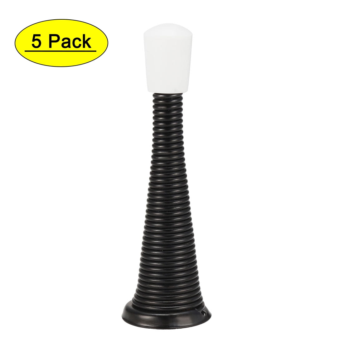80mm Length Spring Door Stoppers Metal Plastic Black 5 Pack - Walmart.com