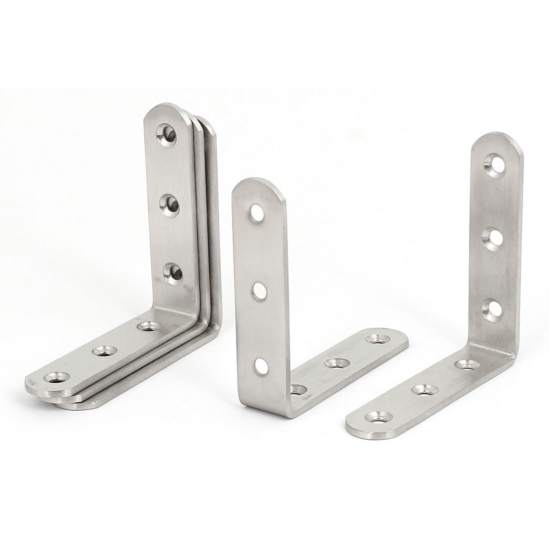 80mm Long Stainless Steel 90 Degree L Shaped Angle Bracket Brace ...